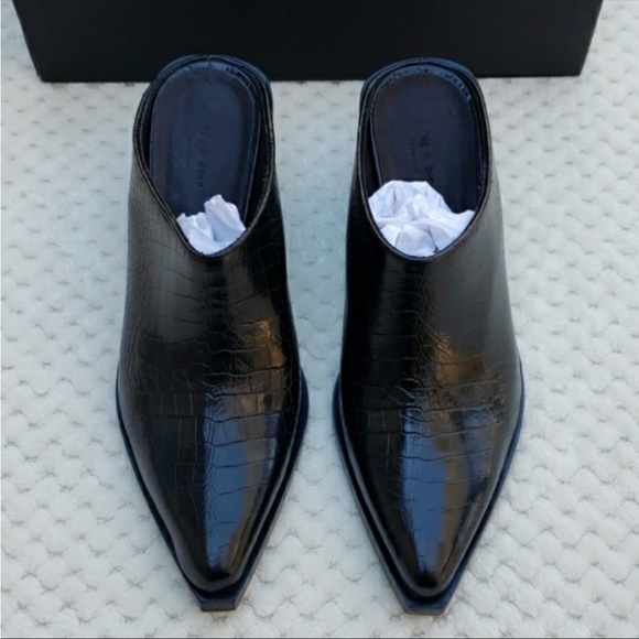 rag & bone | Shoes | Rag And Bone Santiago Croc Leather Pointy Western ...